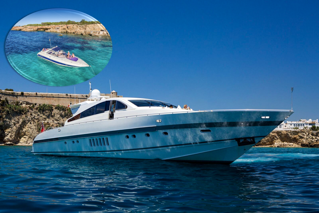 Luxury yacht tandem 2 | 89ft Leopard + 40ft Sunseeker » Boats Ibiza
